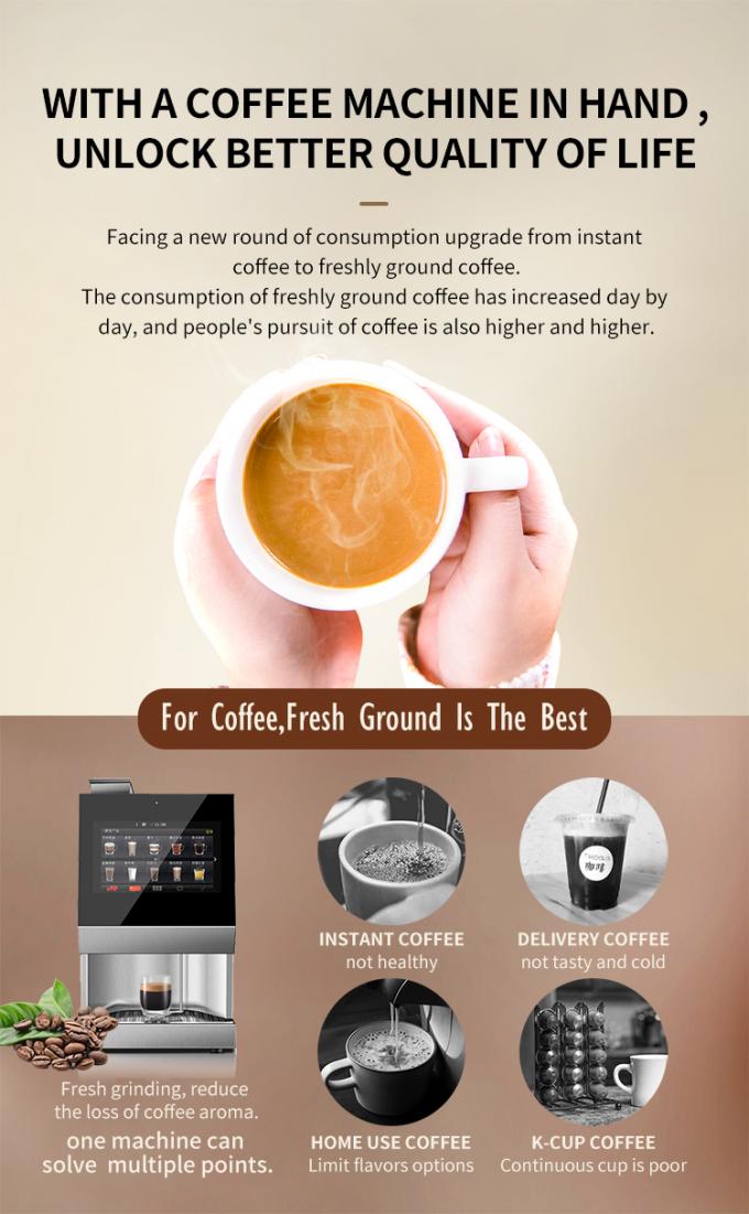 Scan QR Code Commercial Coffee Vending Machine Touch Screen Automatic ...