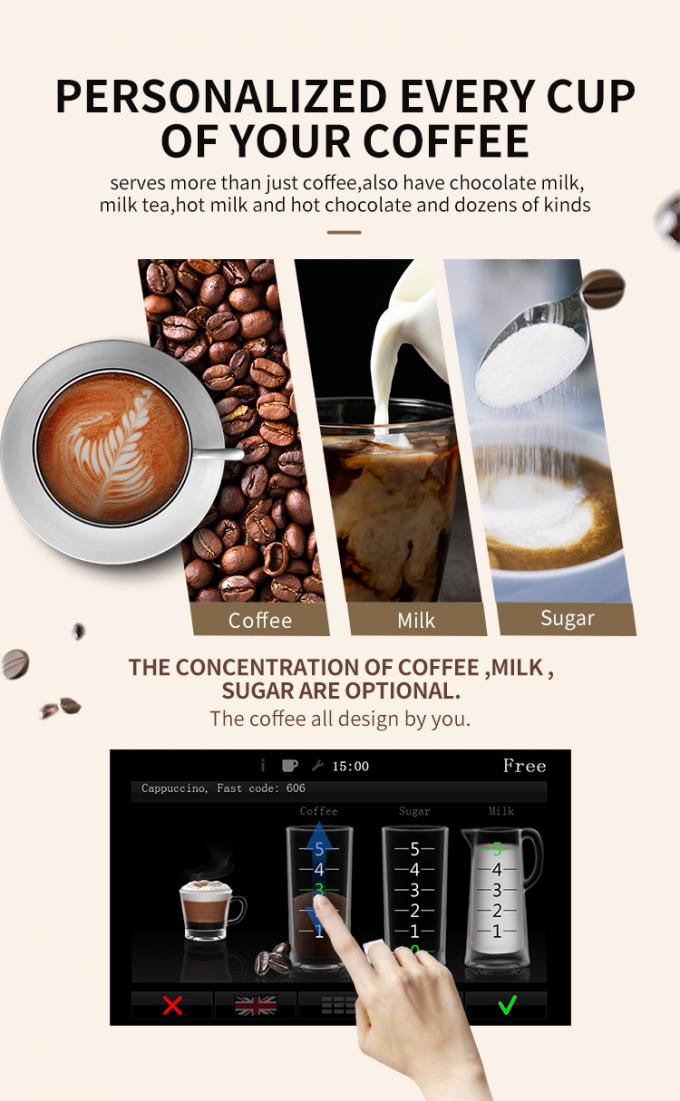 Scan QR Code Commercial Coffee Vending Machine Touch Screen Automatic ...