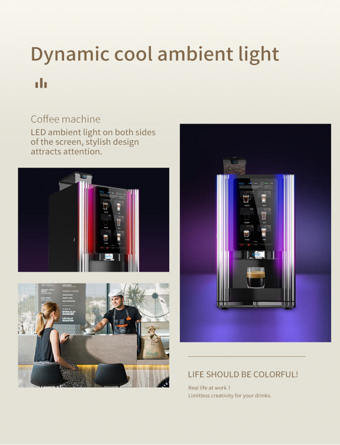 15.6inch Touch Screen Instant Bean To Cup Vending Coffee Machine ...