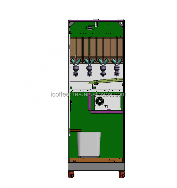 300 Cups Commercial Espresso Coffee Vending Machine Accept QR Code Pay