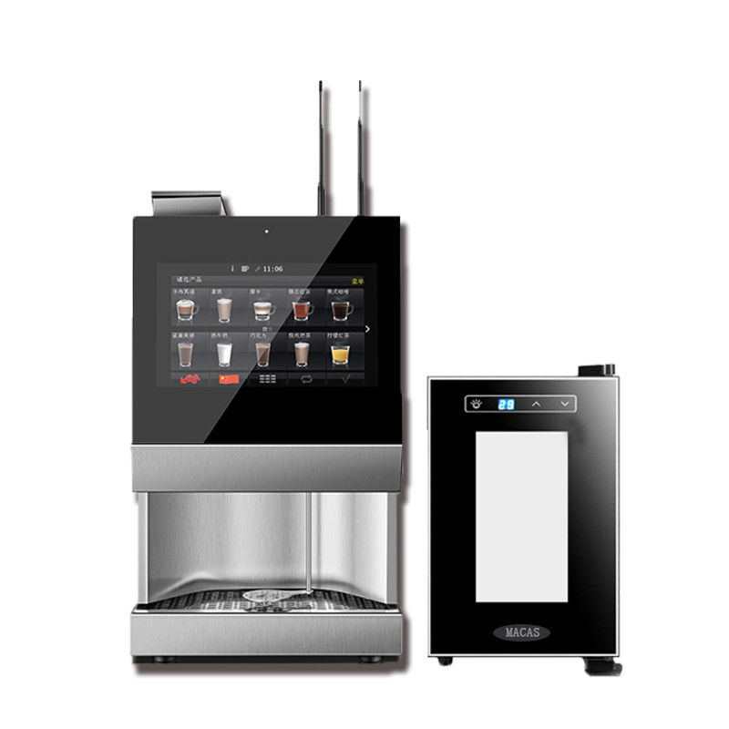 15.6inch Touch Screen Automatic Vending Fresh Milk Coffee Machine