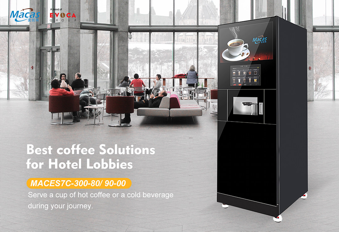 Visible Window Commercial Floor Standing Coffee Machine For Subway Station