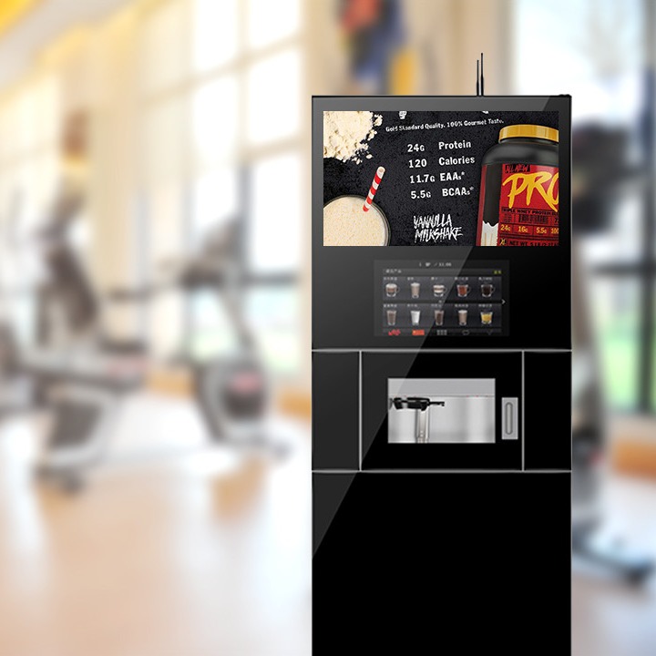 Self Serve Floor Standing Coffee Machine Internet 4G WIFI And RJ-45