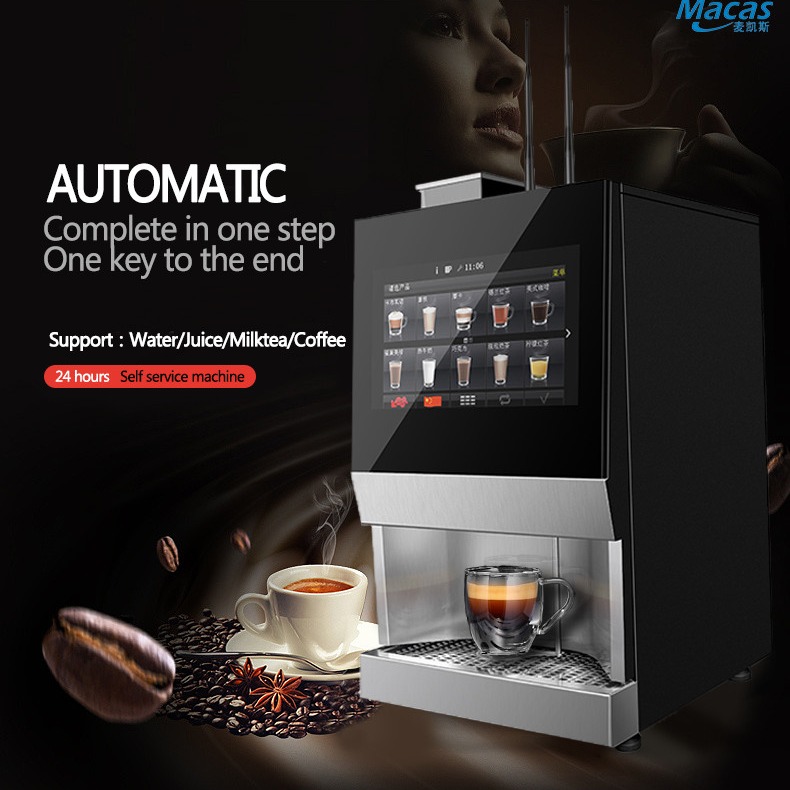Fully Automatic Commercial Coffee Vending Machine with Grinder