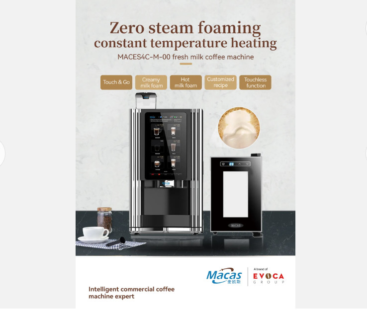 Macas Automatic Commercial Bean To Cup Coffee Vending Machine with ...