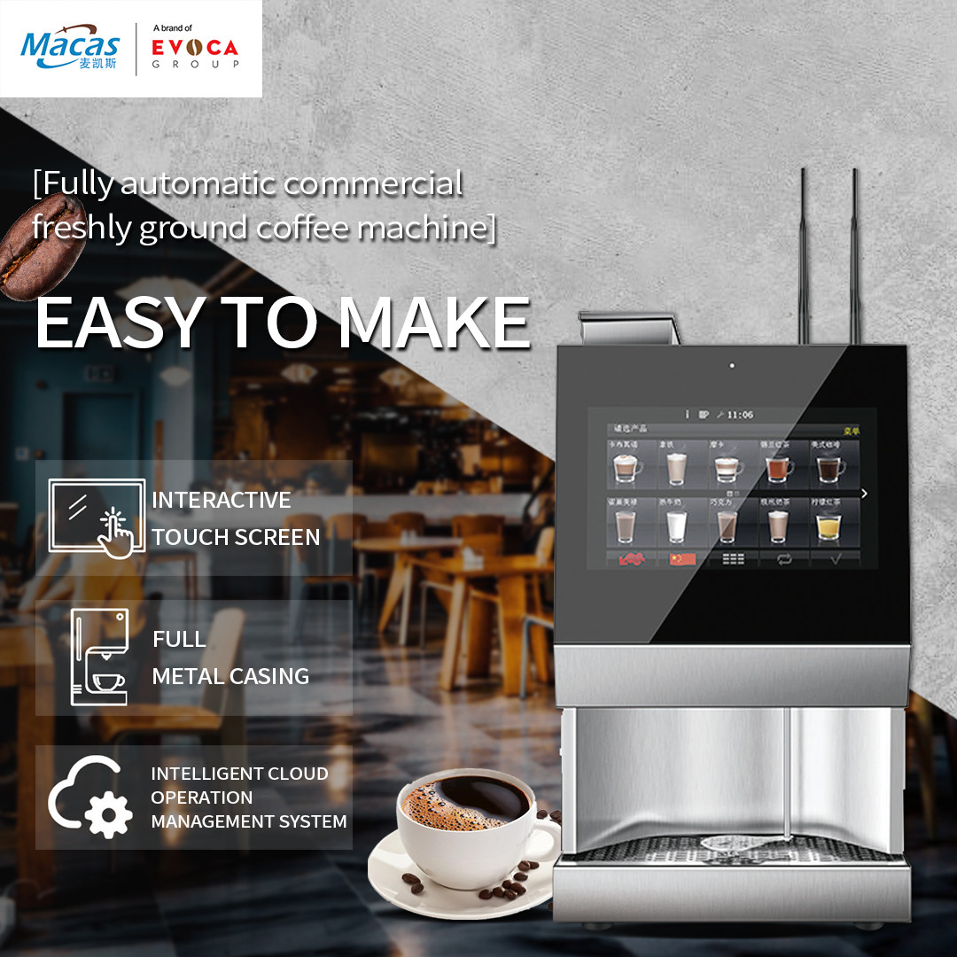 Convenient Stainless Steel Espresso Coffee Vending Machine With Less ...