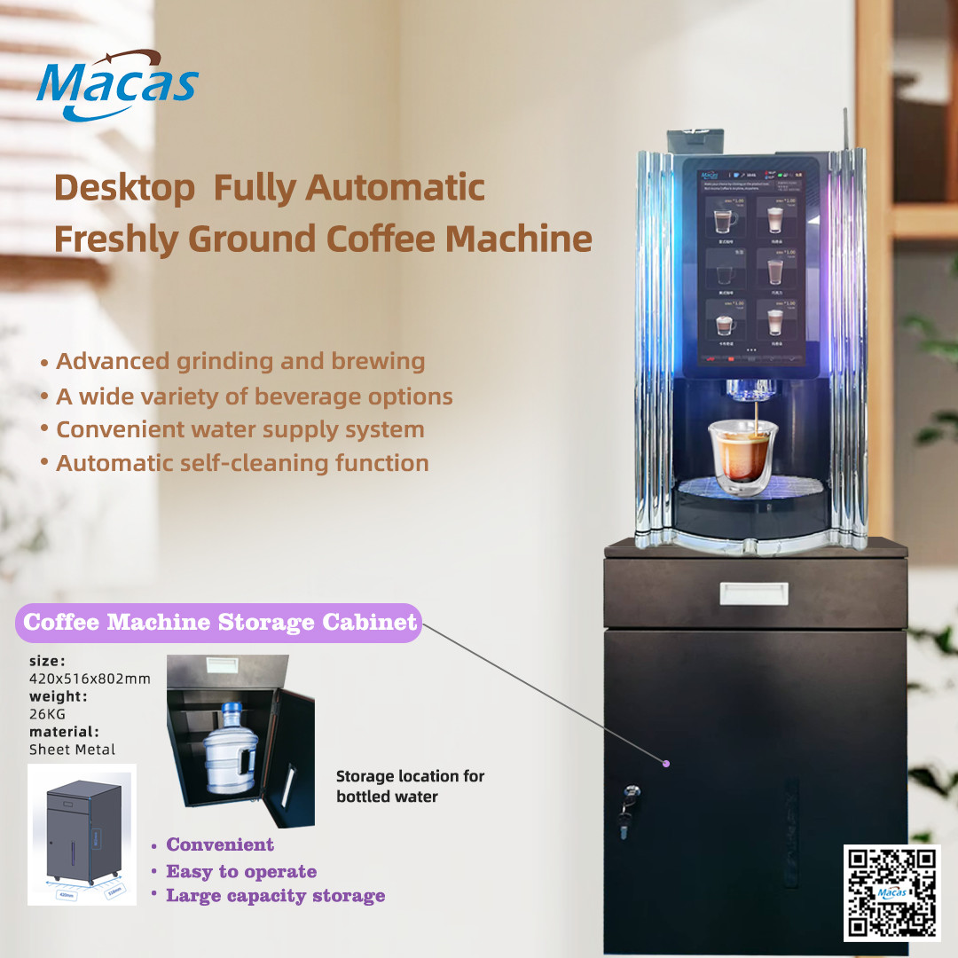 15.6inch Touch Screen Bean To Cup Coffee Vending Machine With Custom ...